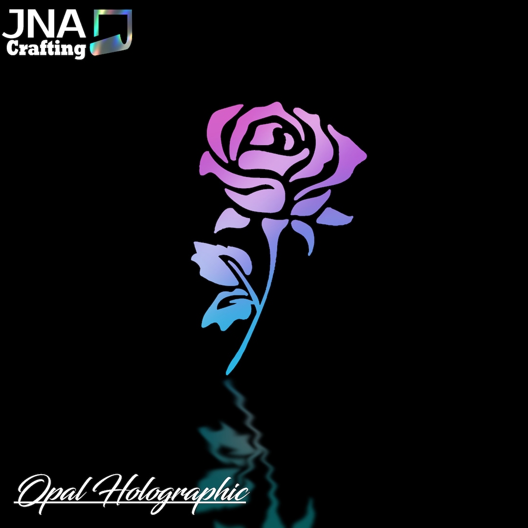 Rose Decal Car/truck/windshield/bumper/laptop/vinyl/holographic/decal ...