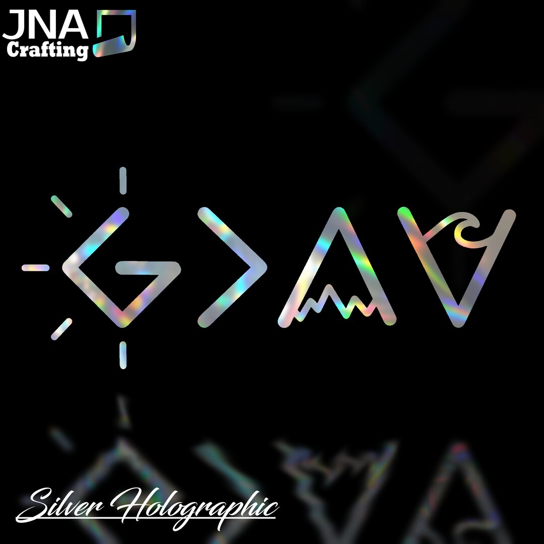 God Greater Than Highs and Lows Holographic Vinyl Decal - Etsy