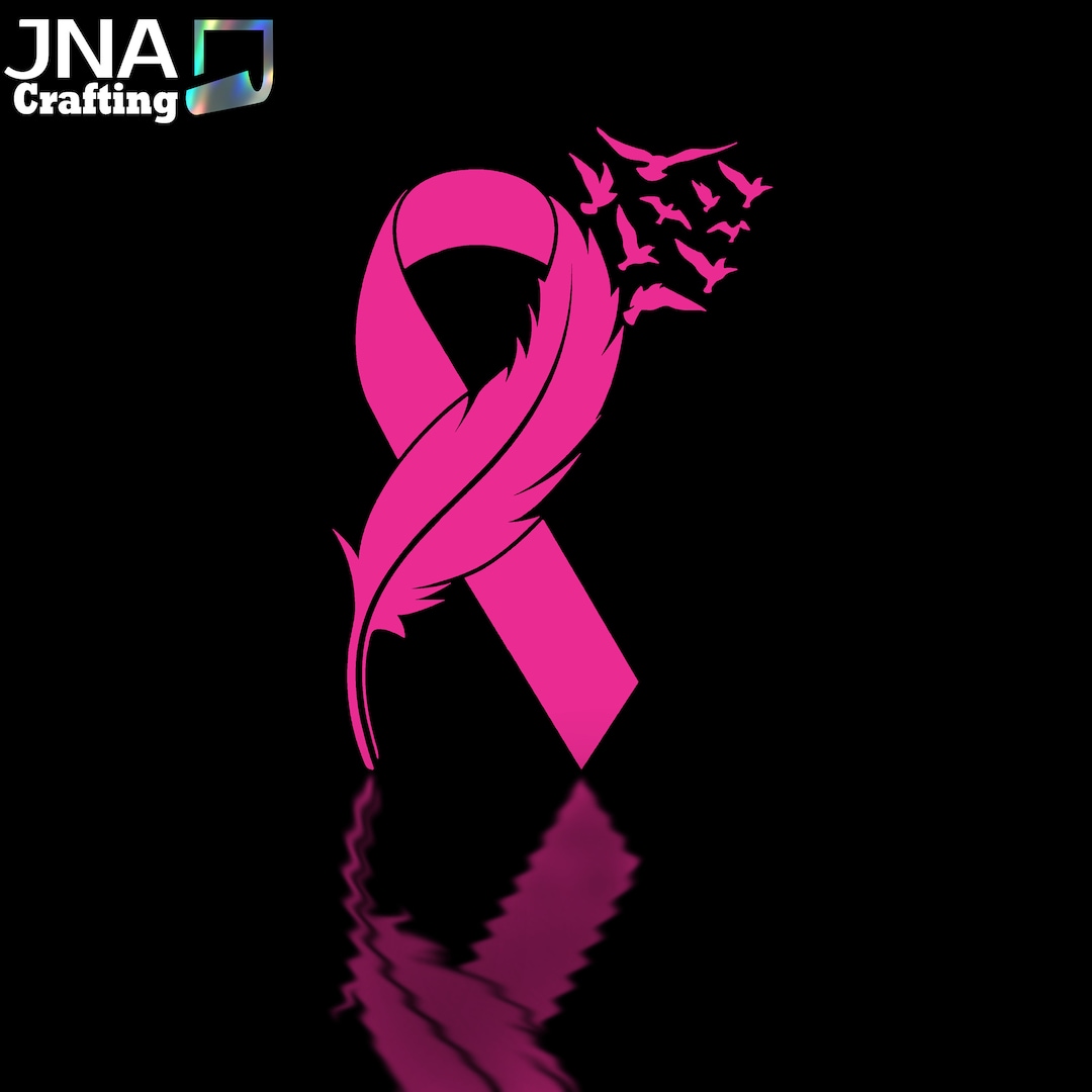 Cancer Awareness Ribbon, Feather, Birds Decal Car/truck/windshield ...