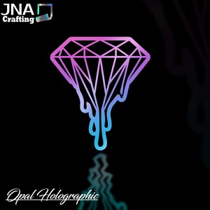 Holographic Dripping Diamond Decal: Vinyl Car Laptop Accessory - Etsy