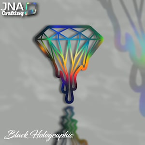 Holographic Dripping Diamond Decal: Vinyl Car Laptop Accessory - Etsy