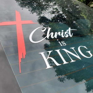Christ is King Decal Colored Cross With White Text, Trucks, Laptops ...