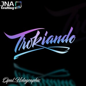 Trokiando Decal: Holographic Vinyl Sticker for Cars, Laptops - Etsy