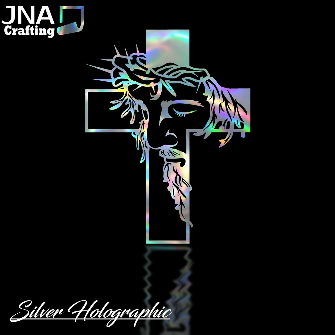 Jesus Cross Decal, Car/truck/windshield/bumper/laptop/vinyl/holographic ...