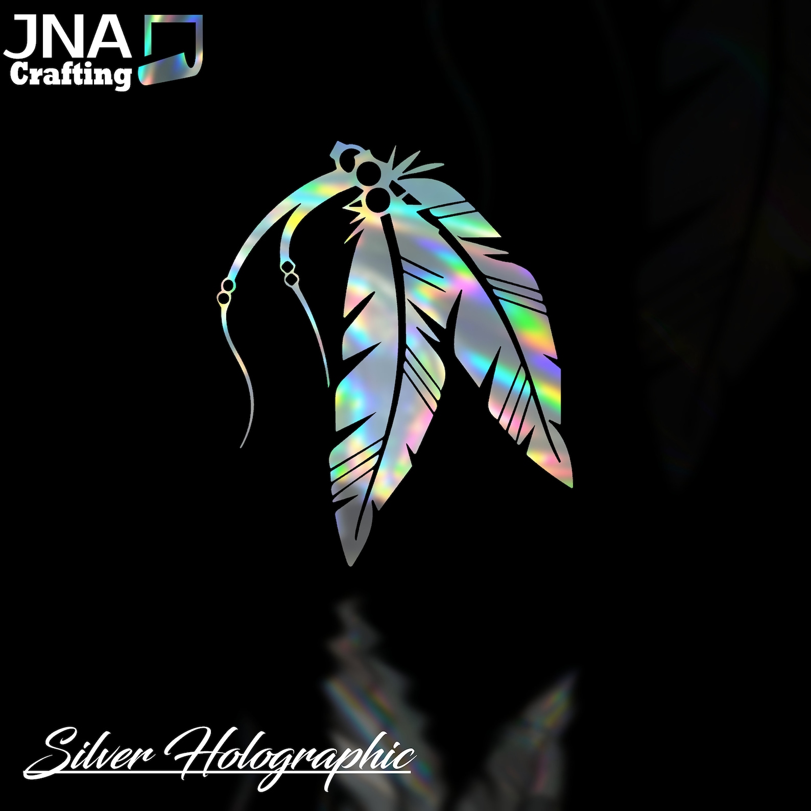Feather Decal Car, Truck, Windshield, Laptop, Vinyl, Holographic ...