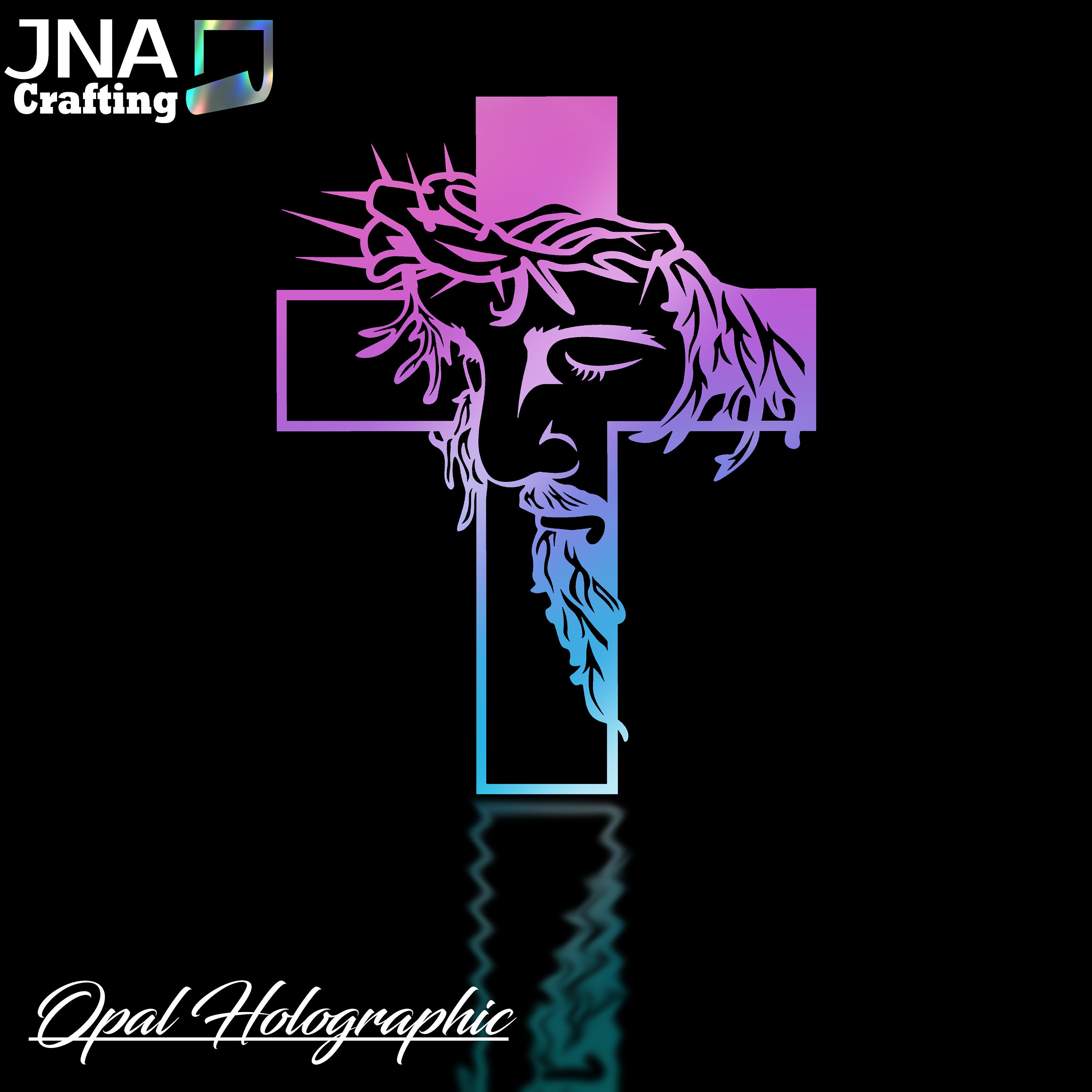 Jesus Cross Decal LARGE SIZES Car/truck/windshield/laptop/vinyl ...