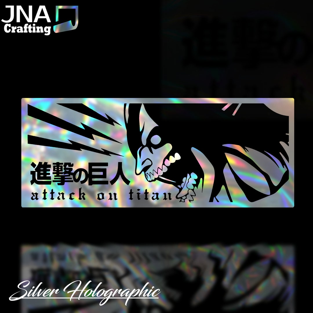Anime Slap Decal AOT Car, Truck, Windshield, Laptop, Vinyl, Holographic ...