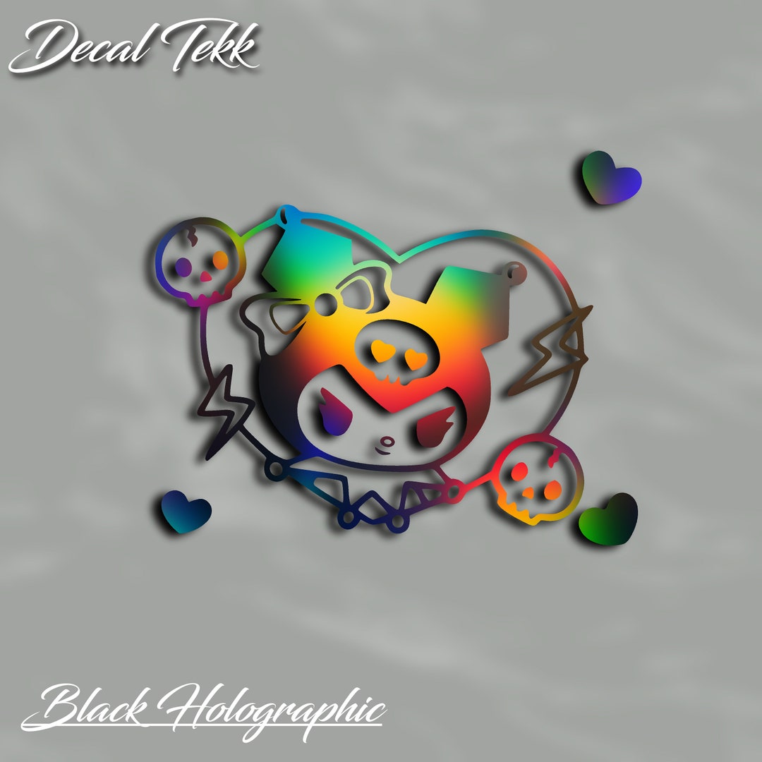 Cute Cartoon Kuromi Decal for Cars , Trucks, Laptops, Trucks, Laptops ...