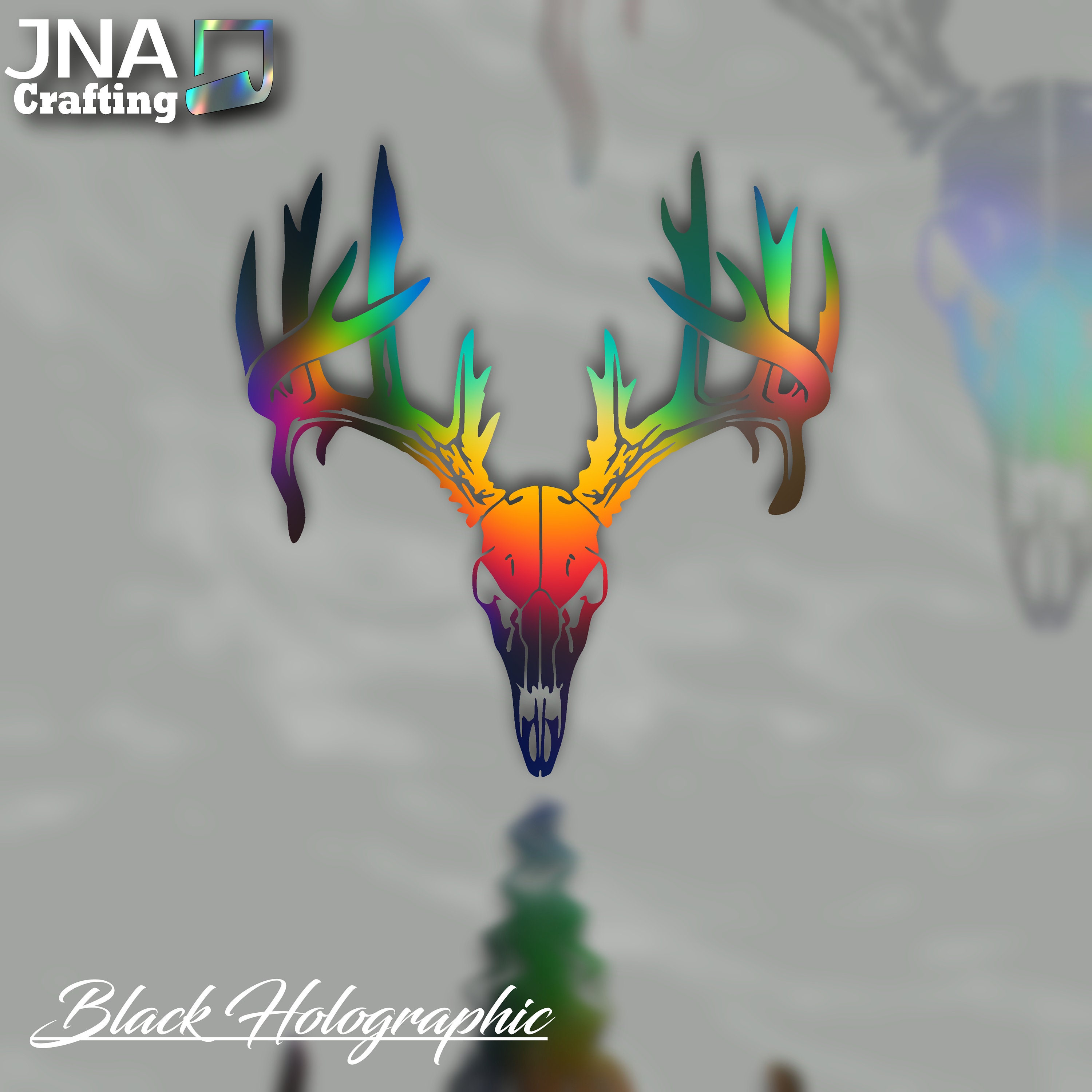 Deer Head Hunting Decal Car, Truck, Windshield, Laptop, Vinyl ...