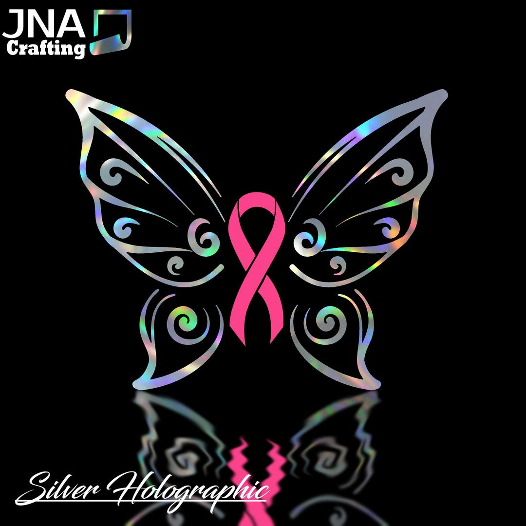 Cancer Awareness Ribbon, Custom Any Color Ribbon, Butterfly Decal Truck ...