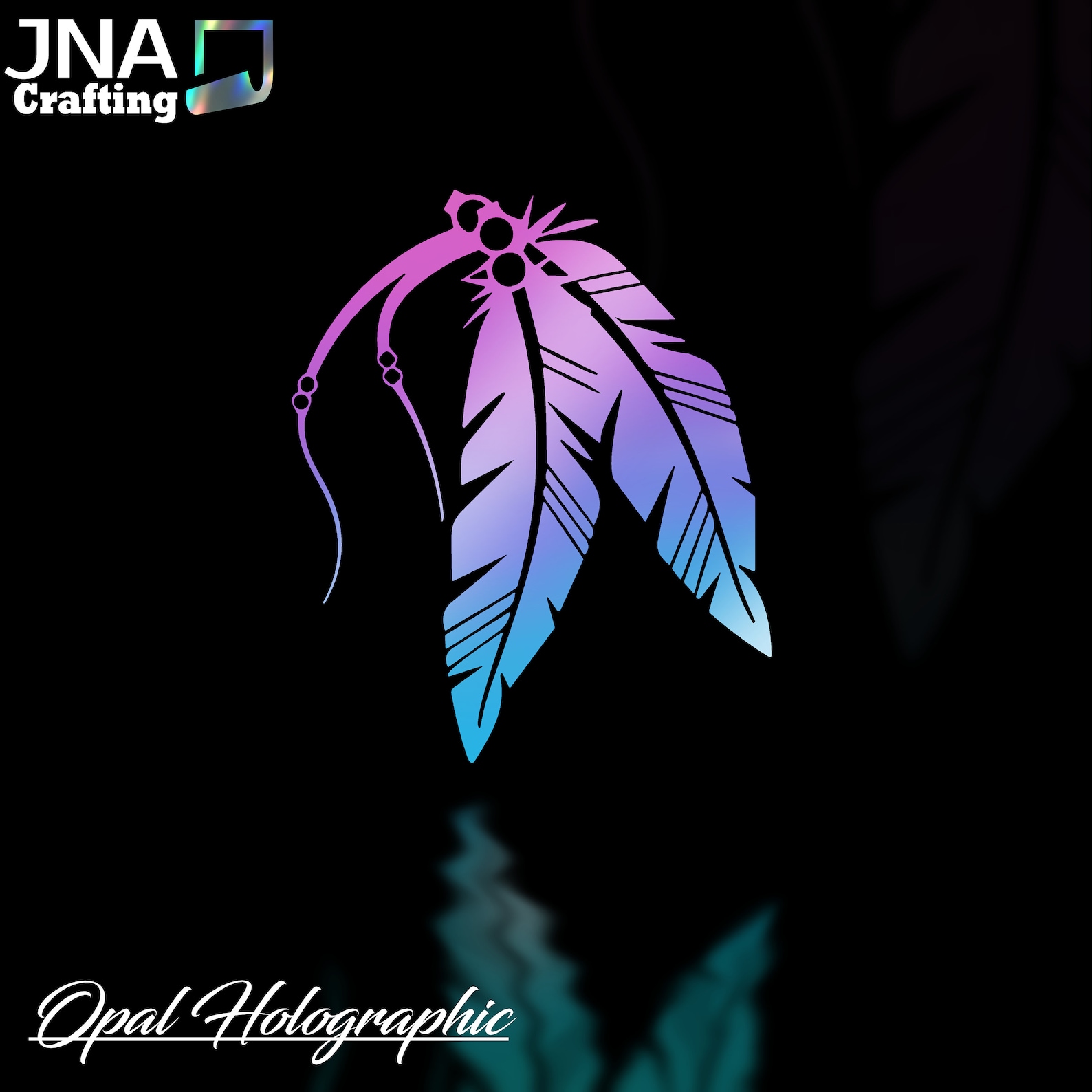 Feather Decal Car, Truck, Windshield, Laptop, Vinyl, Holographic ...