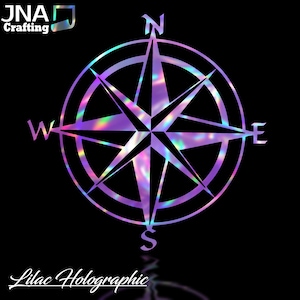 Compass Decal Car, Truck, Windshield, Laptop, Vinyl, Holographic, Decal ...