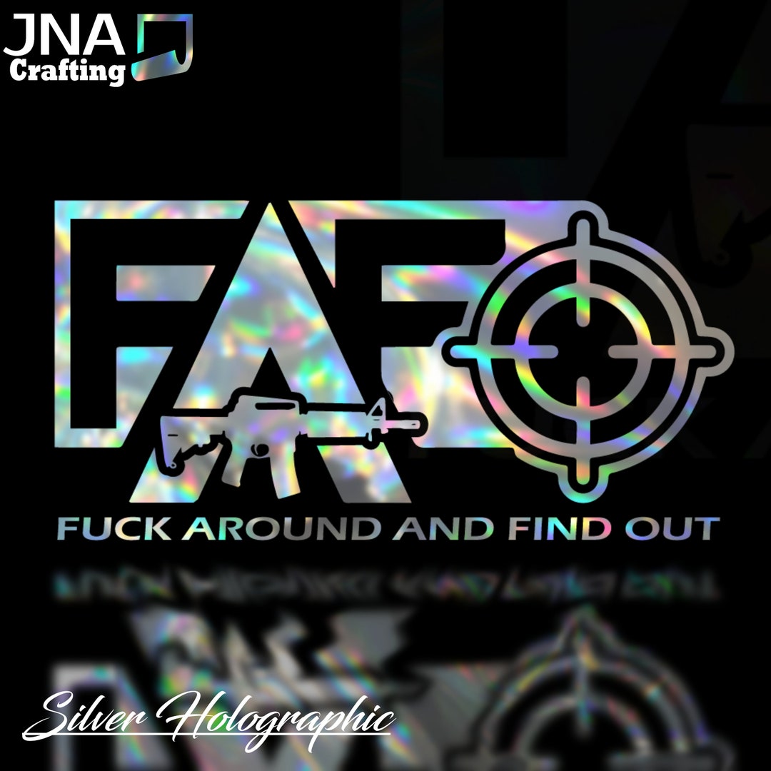 FAFO Holographic Vinyl Decal: Personalized Car, Truck, Laptop - Etsy
