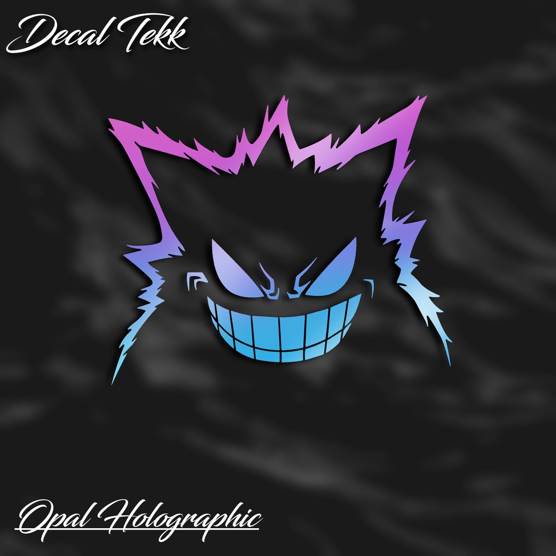 Gengar PKM Decal Car, Truck, Windshield, Laptop, Vinyl, Holographic ...