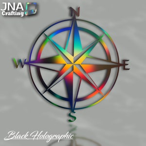 Compass Decal Car, Truck, Windshield, Laptop, Vinyl, Holographic, Decal ...