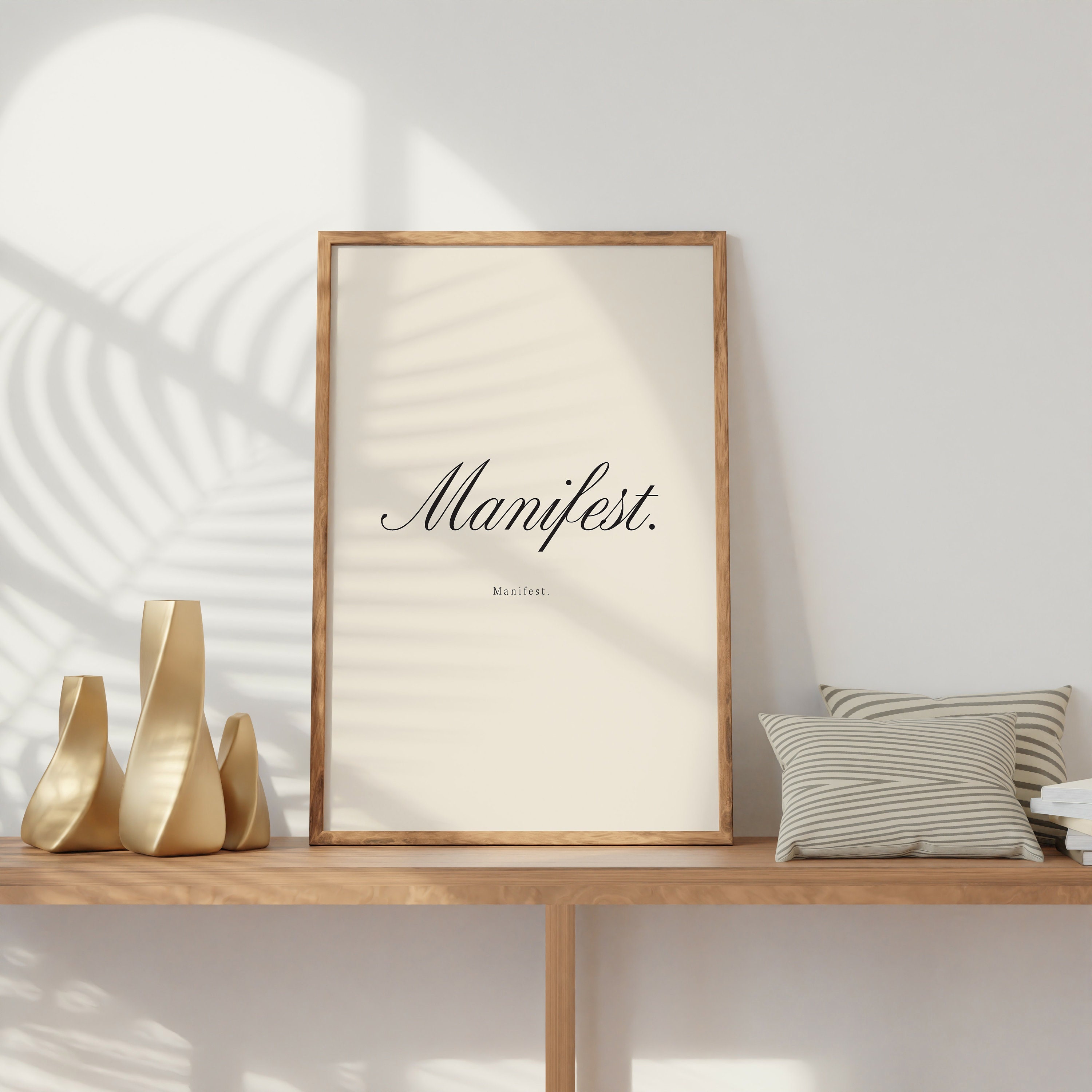Manifest Manifest Poster Typography Poster Affirmations - Etsy