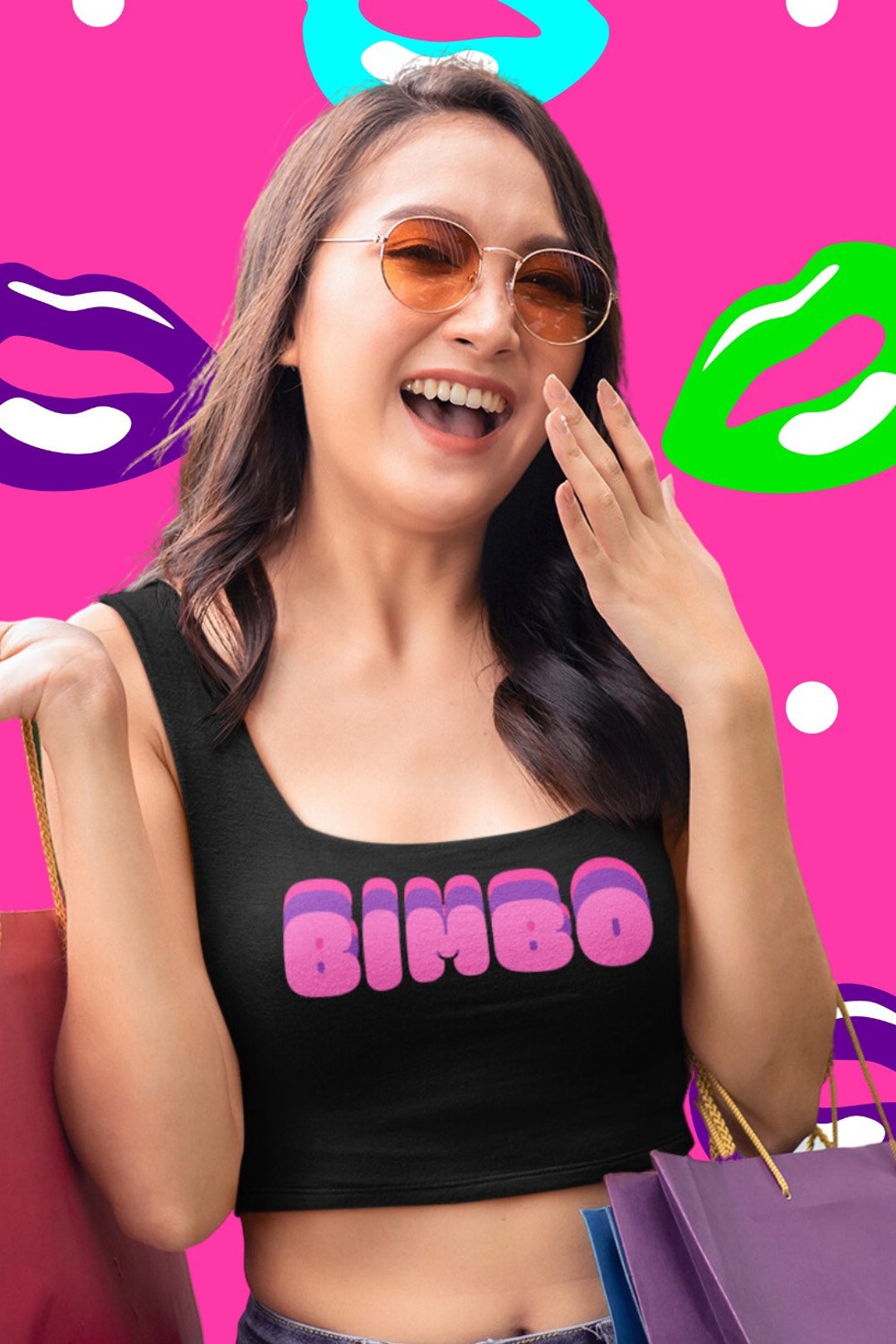 Pastel Goth Bimbo Bimbocore Cropped Tank Top Etsy