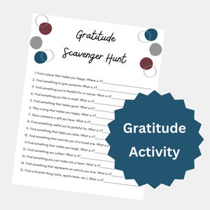 Gratitude Scavenger Hunt • Questions to Spark Gratitude • Digital ...