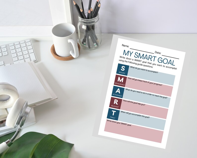 SMART Goal Download • Goal Setting Tool • Productivity Tracker • SMART ...