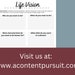 Life Vision Worksheet • Personal Life Vision Development Tool ...