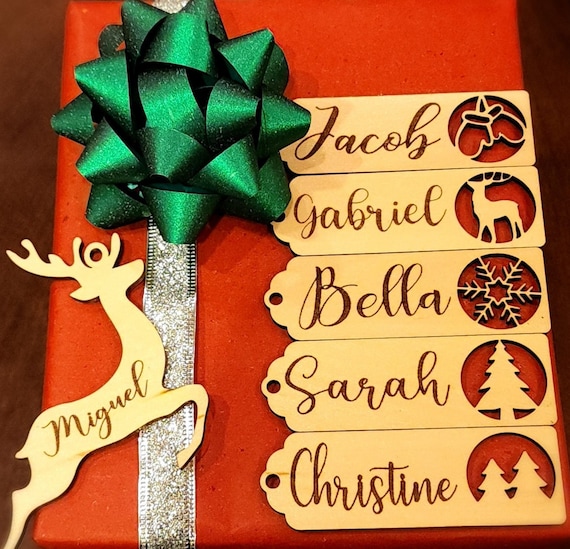 Stocking Tags Custom Stocking Tags Wooden Stocking Tags - Etsy
