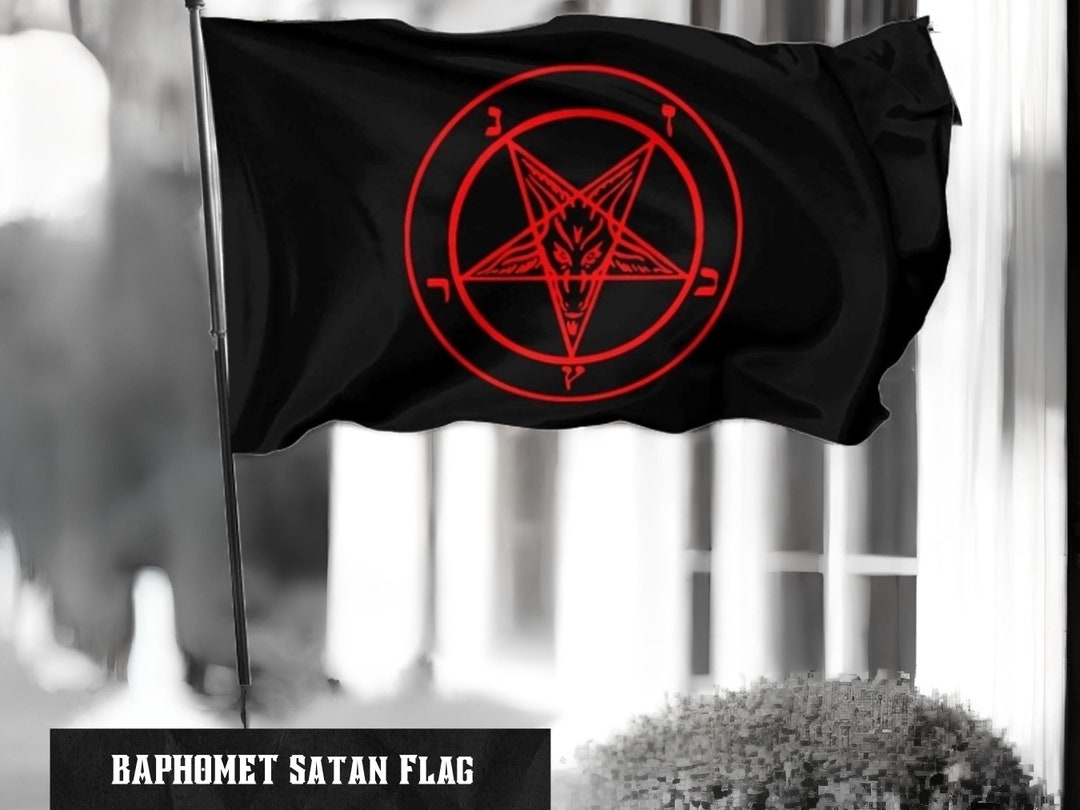 Satanic Sabath Tapestry Satanic Flag Gothic Home Decor - Etsy