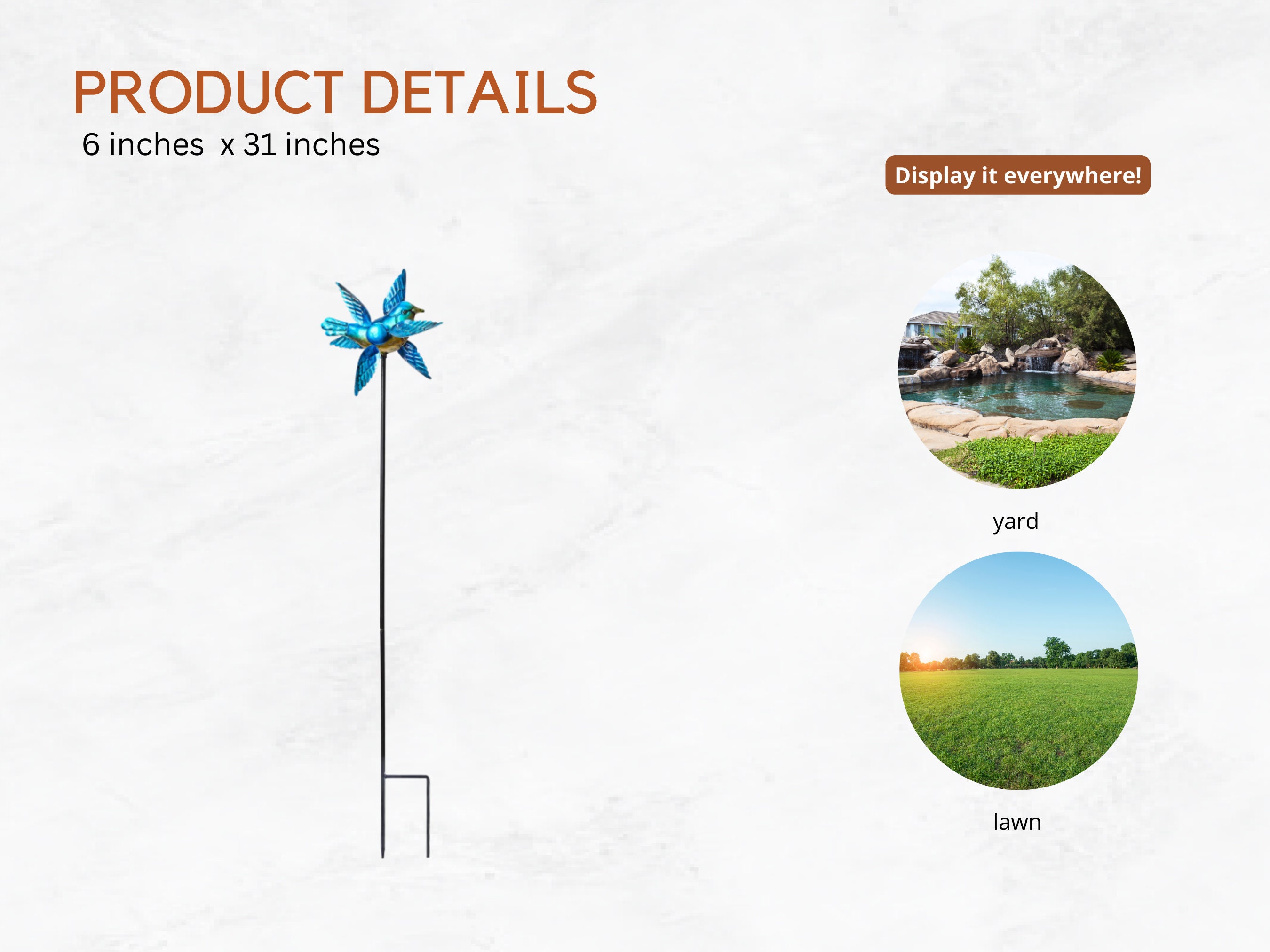 Kinetic Bird Wind Spinnermetal Yard Art Garden Sculpture for - Etsy