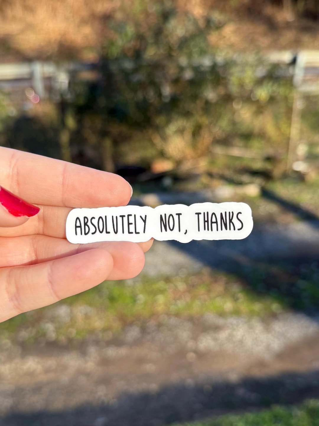 Absolutely Not Sticker, Funny Dark Humor Gift, Mental Health Sticker ...