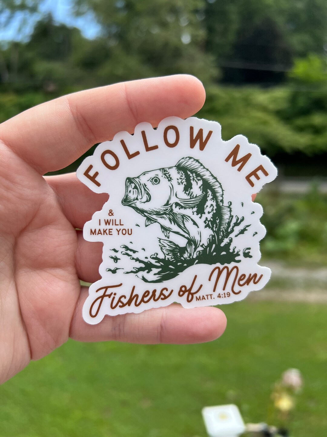 Fishers of Men Sticker, Christian Gifts for Men, Christian Gifts for ...