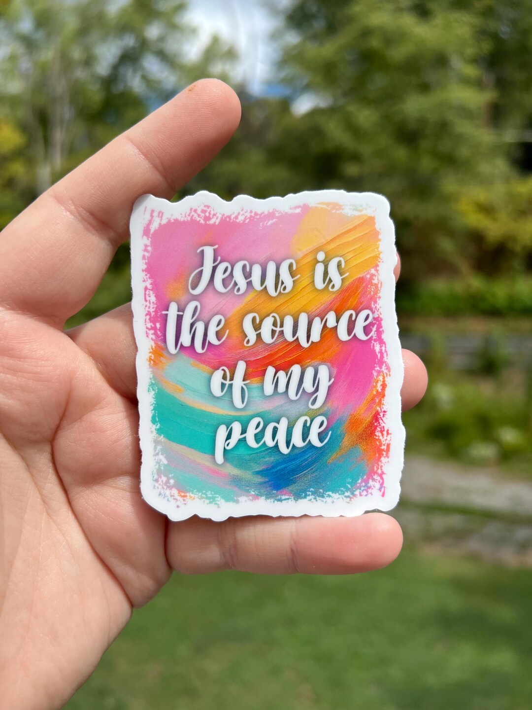 Jesus is the Source of My Peace Sticker, Christian Woman Gift, Bible ...
