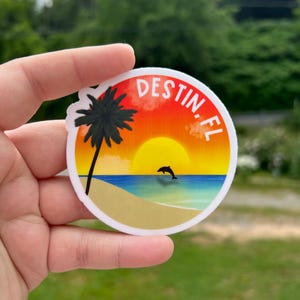 Destin Florida Sticker, Florida Gifts, Travel Stickers for Luggage ...
