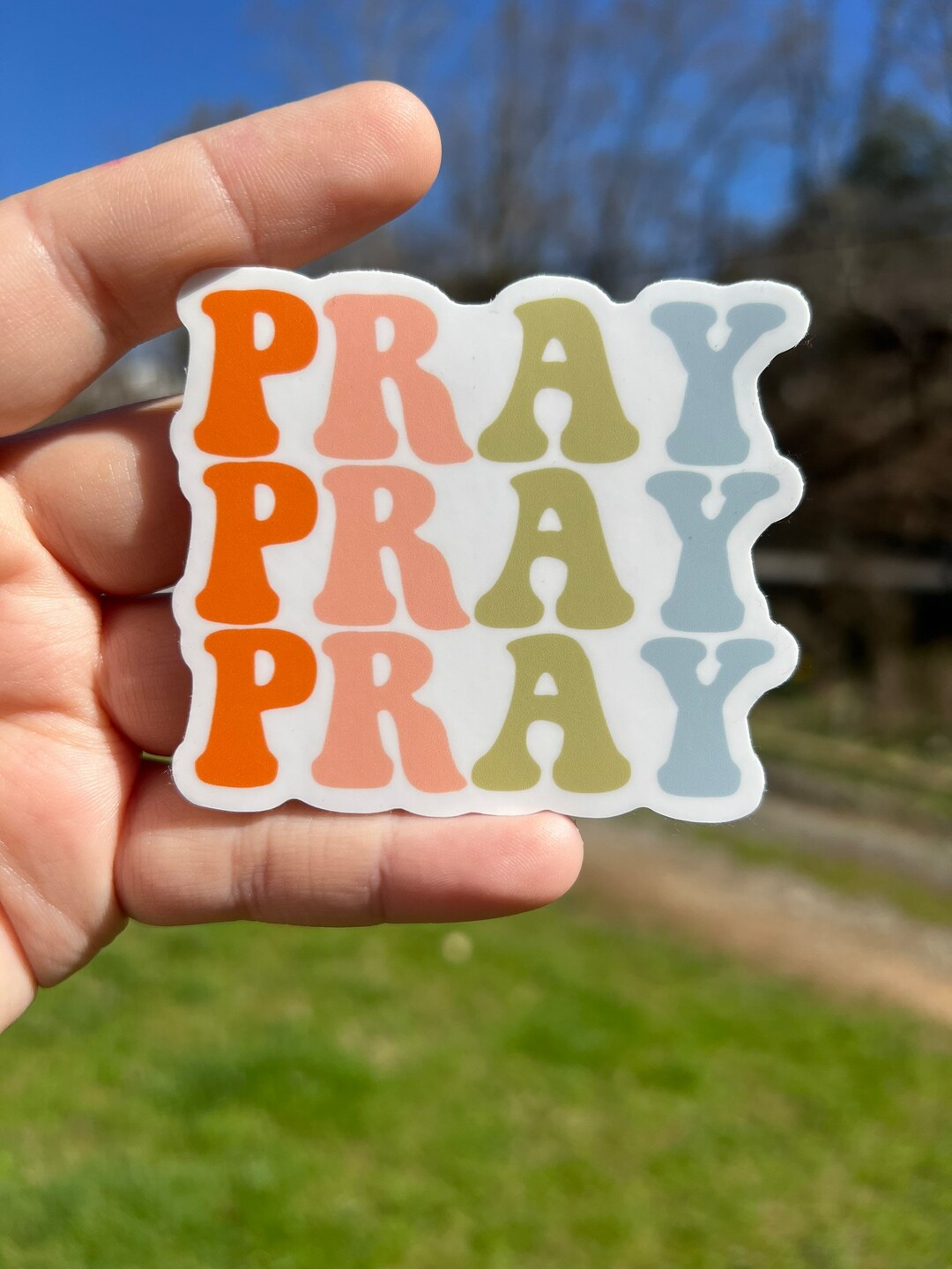 Pray Sticker, Christian Sticker, Religious Sticker, Water Bottle ...