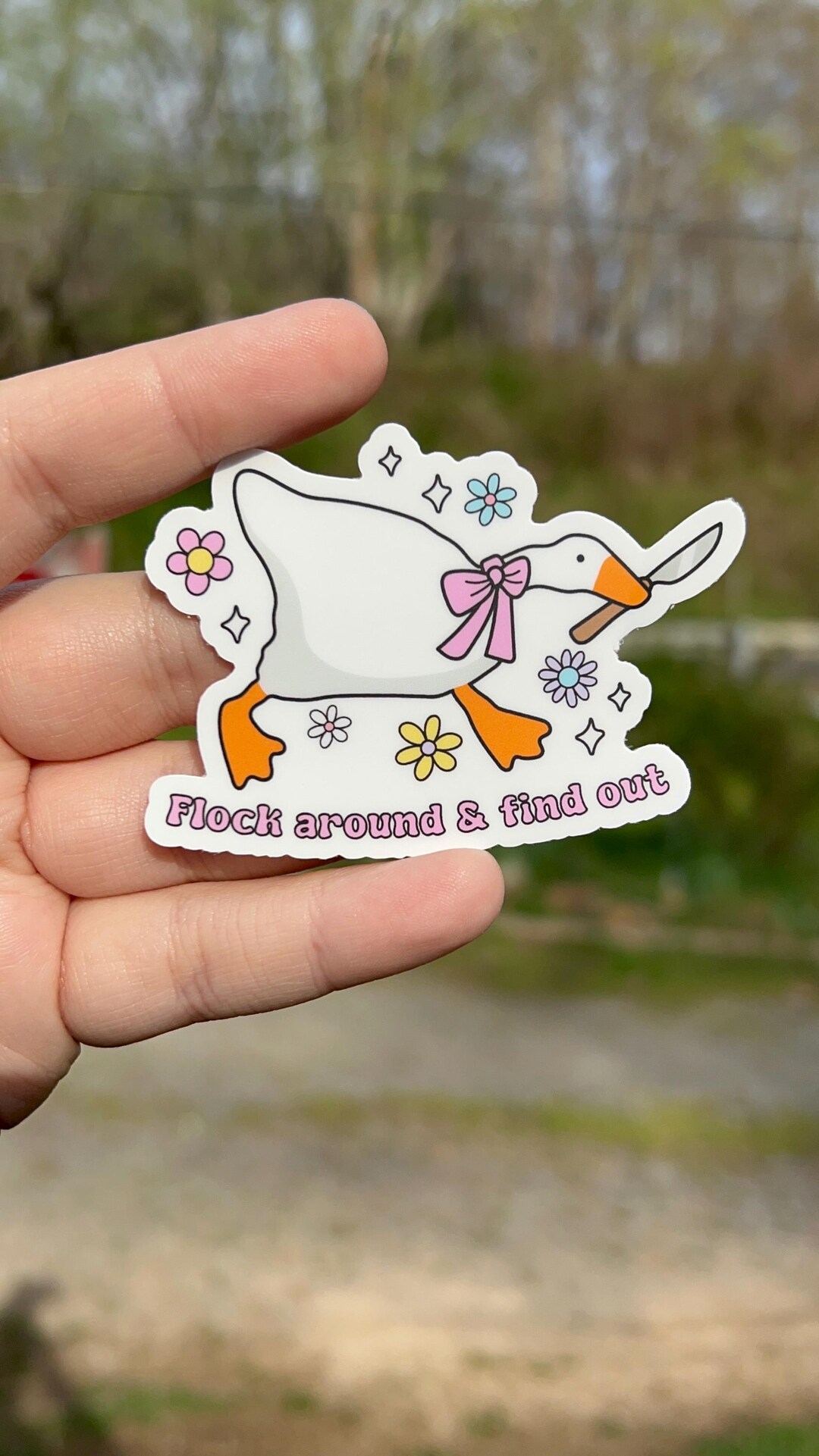 Flock Around and Find Out Sticker, Funny Sticker, Mental Health Sticker ...