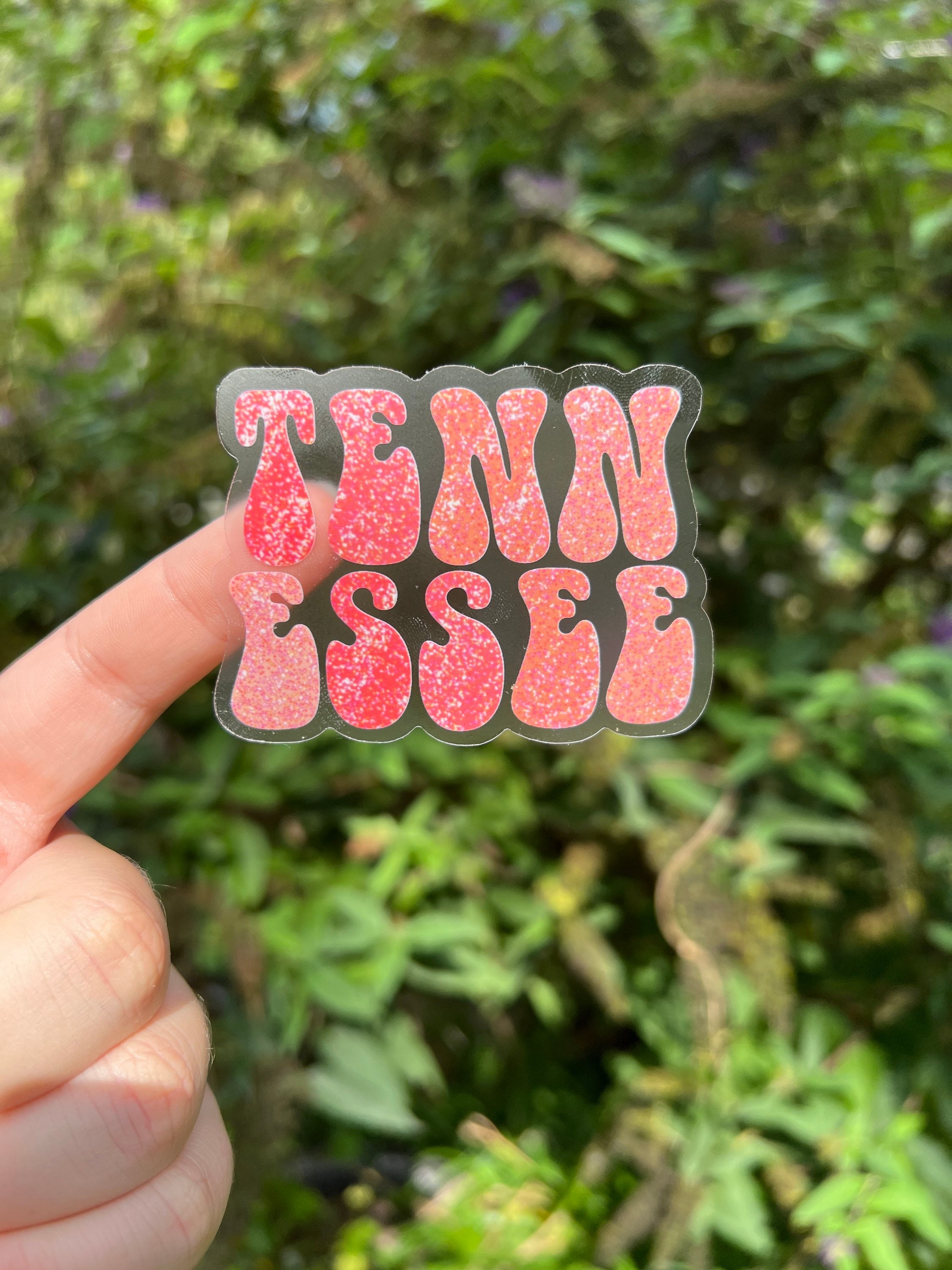 Clear Pink Glitter Tennessee Sticker Cute Sticker Retro - Etsy