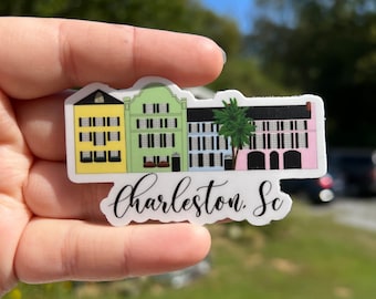 Charleston Rainbow Row Sticker - Etsy