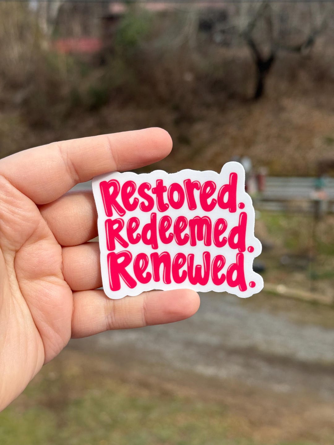 Restored, Redeemed, Renewed Sticker, Christian Woman Gift, Christian ...
