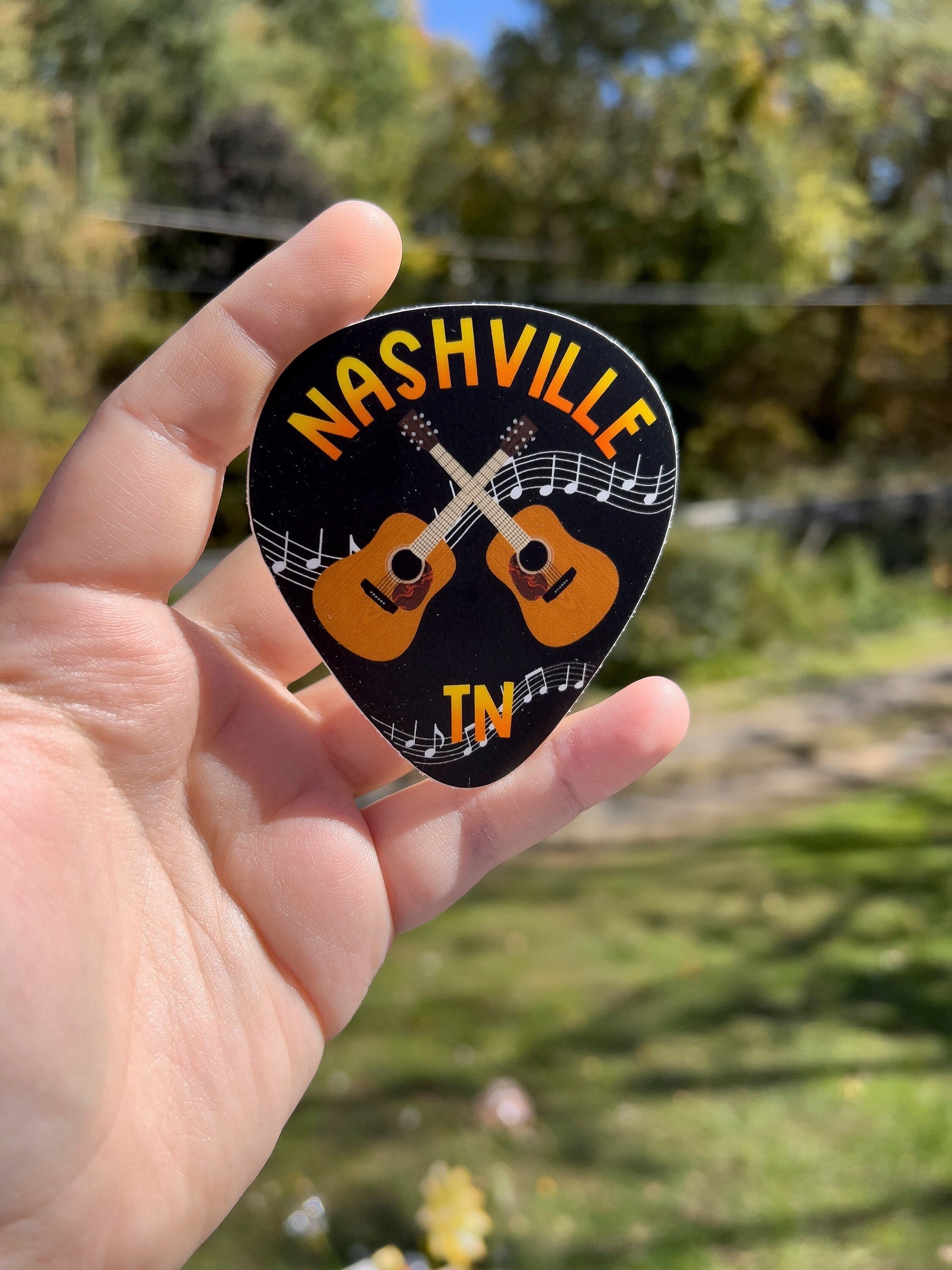 Nashville Guitar Pick Sticker Water Bottle Sticker Laptop - Etsy