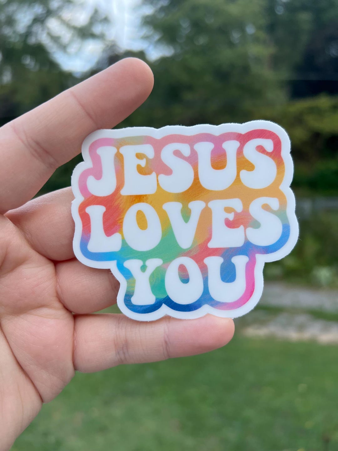Jesus Loves You Sticker, Christian Woman Gift, Christian Sticker ...