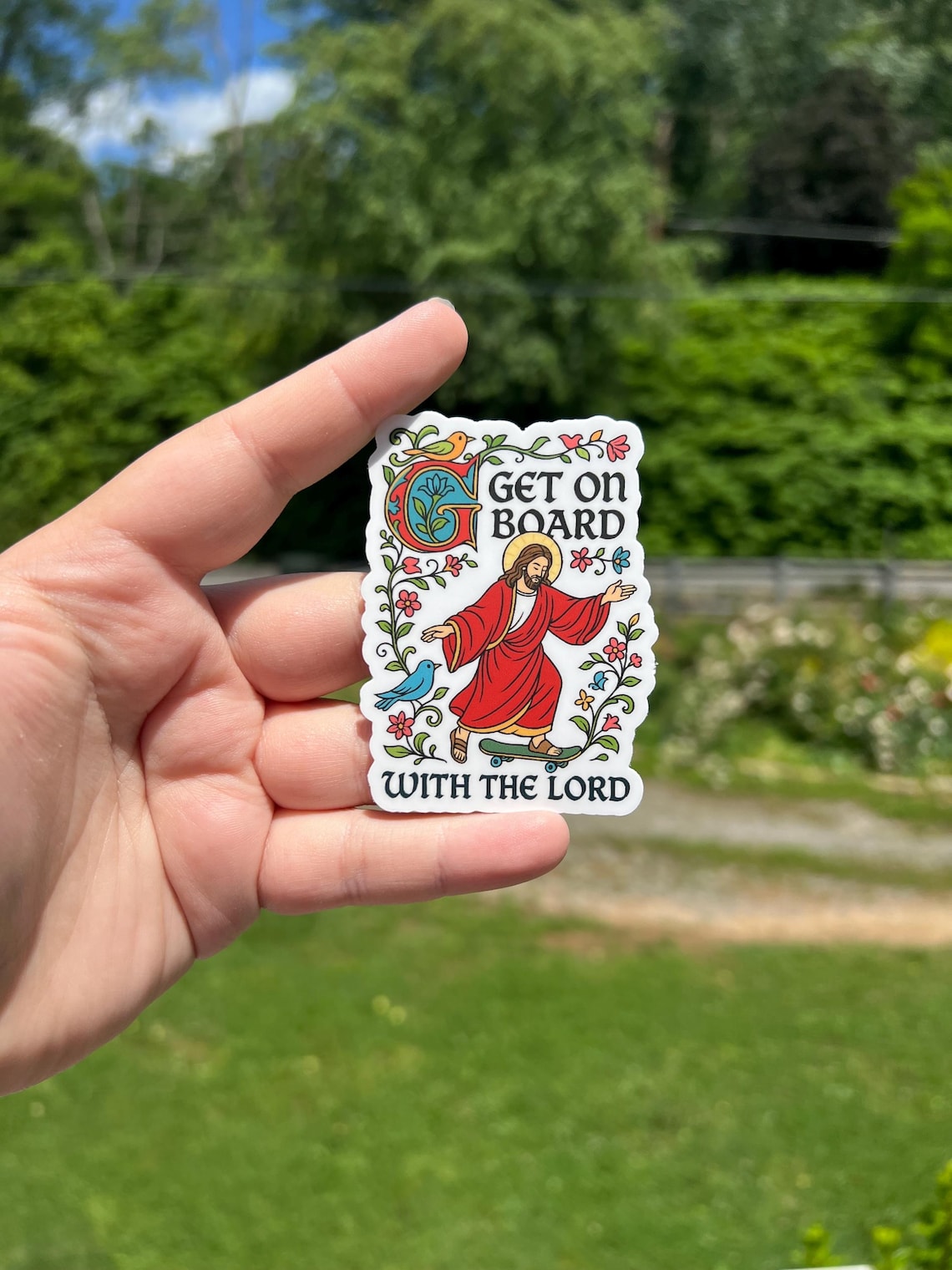 Get on Board With the Lord Sticker, Funny Christian Gift, Christian ...