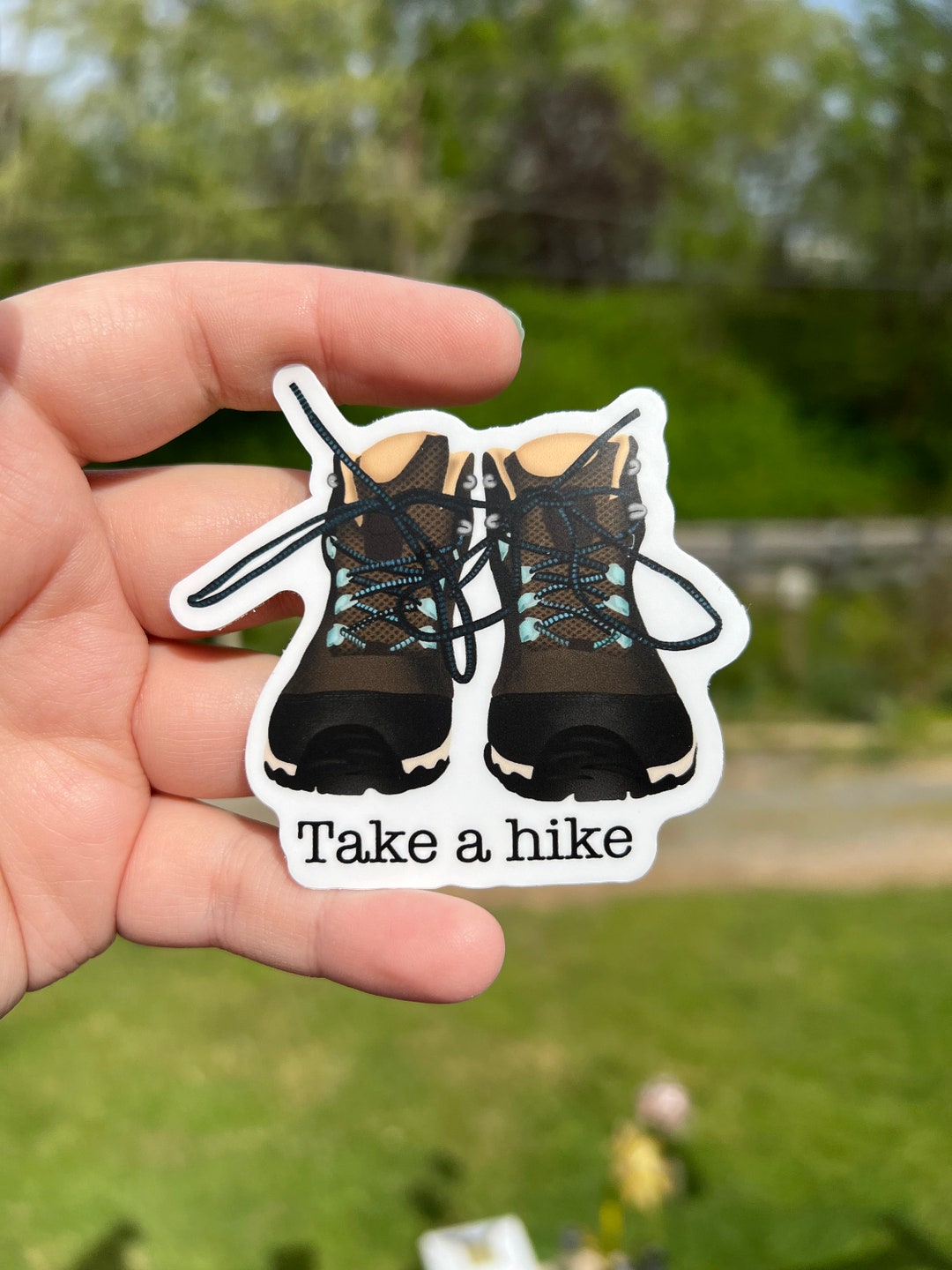 Hiking Boots Sticker Water Bottle Sticker Car Sticker - Etsy