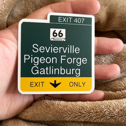 Sevierville Pigeon Forge Gatlinburg Exit Sign Sticker - Etsy