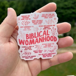 Biblical Womanhood Sticker, Christian Woman Gift, Christian Bible Verse ...
