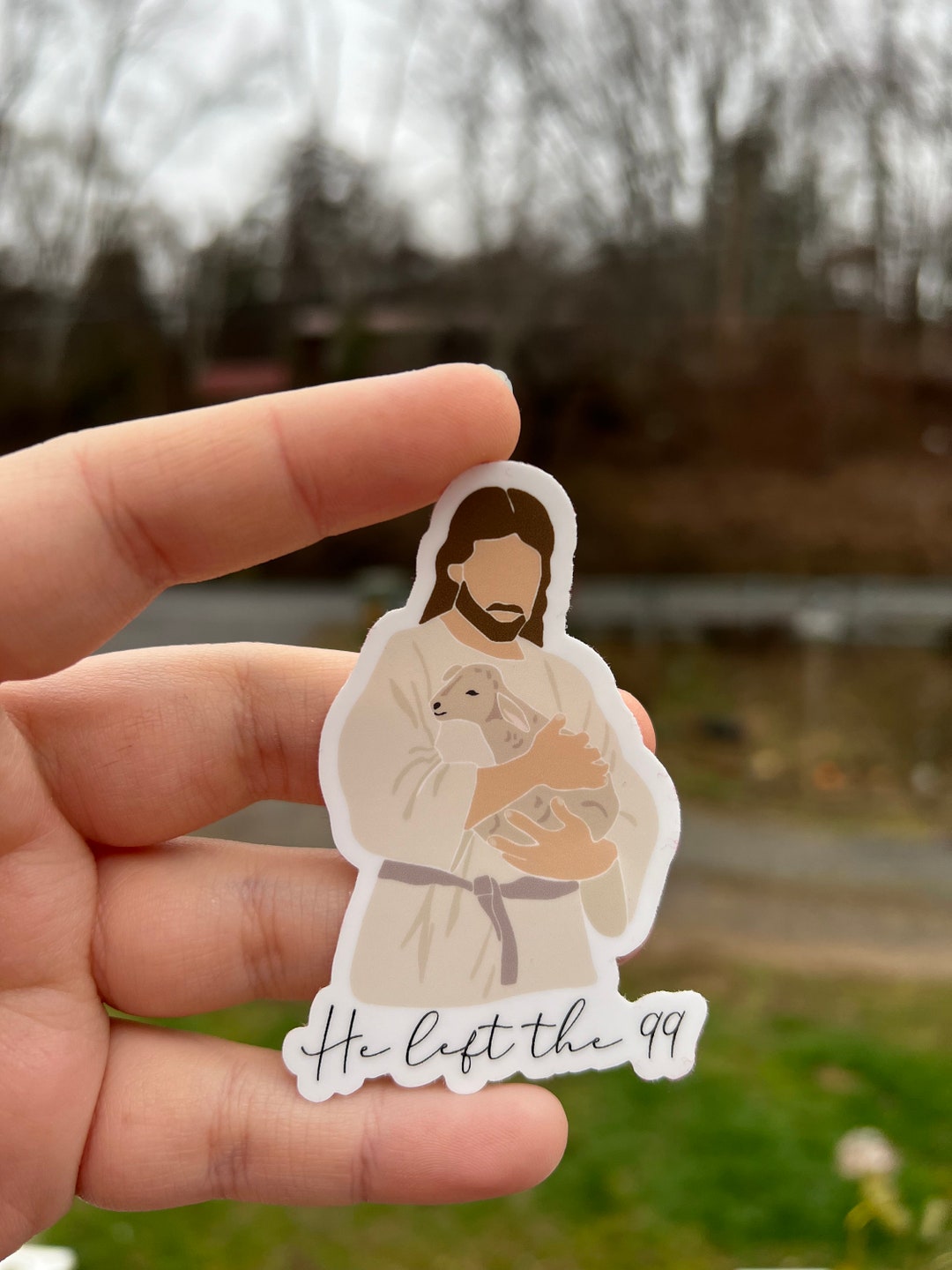 He Left the 99 Jesus Sticker, Bible Verse Sticker, Christian Gift for ...