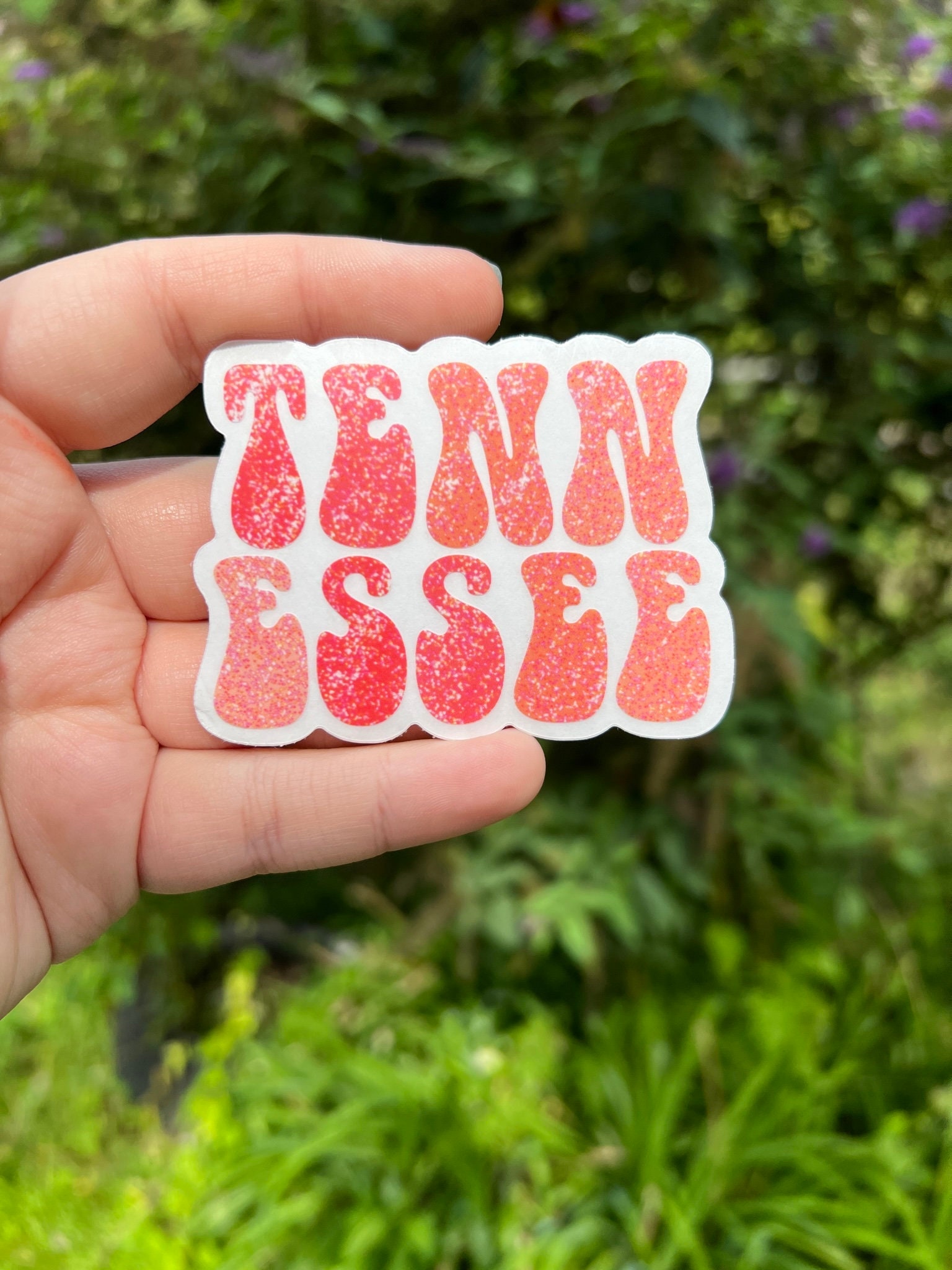 Clear Pink Glitter Tennessee Sticker Cute Sticker Retro - Etsy