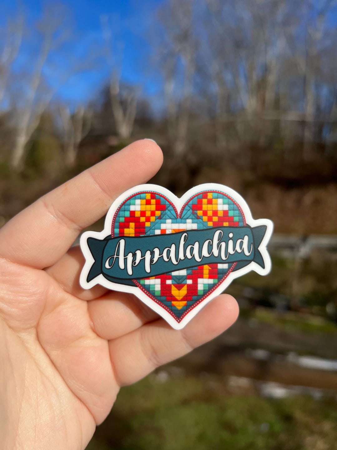 Appalachia Quilt Sticker, Water Bottle Sticker, Country Sticker, Laptop ...