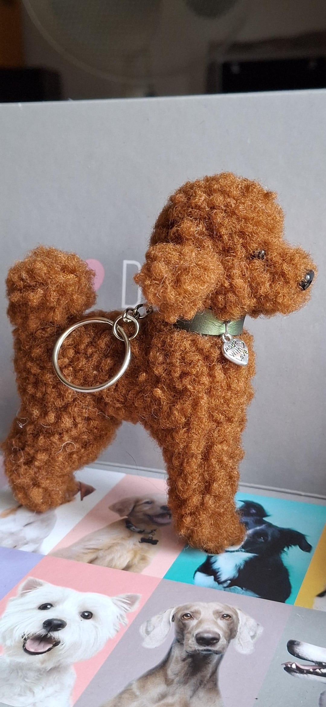 Mini Toy Poodle, Plush Keychain Red - Etsy