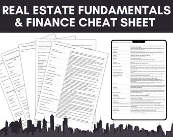 Real Estate Exam Cheat Sheet - Etsy