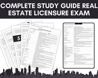 Real Estate Exam Cheat Sheet - Etsy