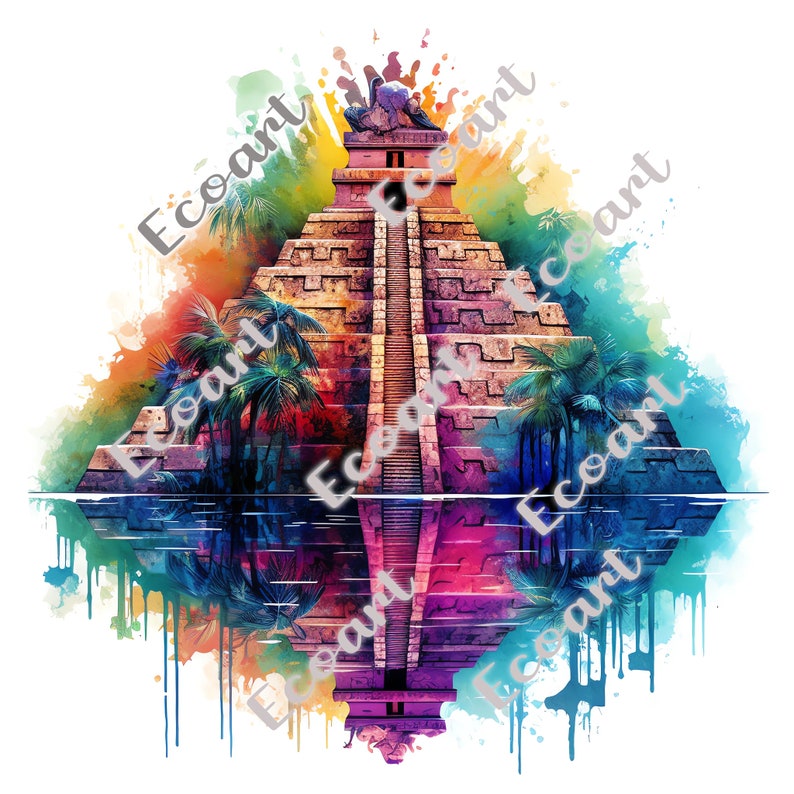 Aztec Pyramid PNG Digital Download - Etsy