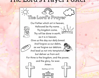 Lord Prayer Poster - Etsy